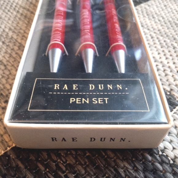 Rae Dunn | Other | Rae Dunn Teacher Pen Set 3 Red Ballpoint Pens | Poshmark